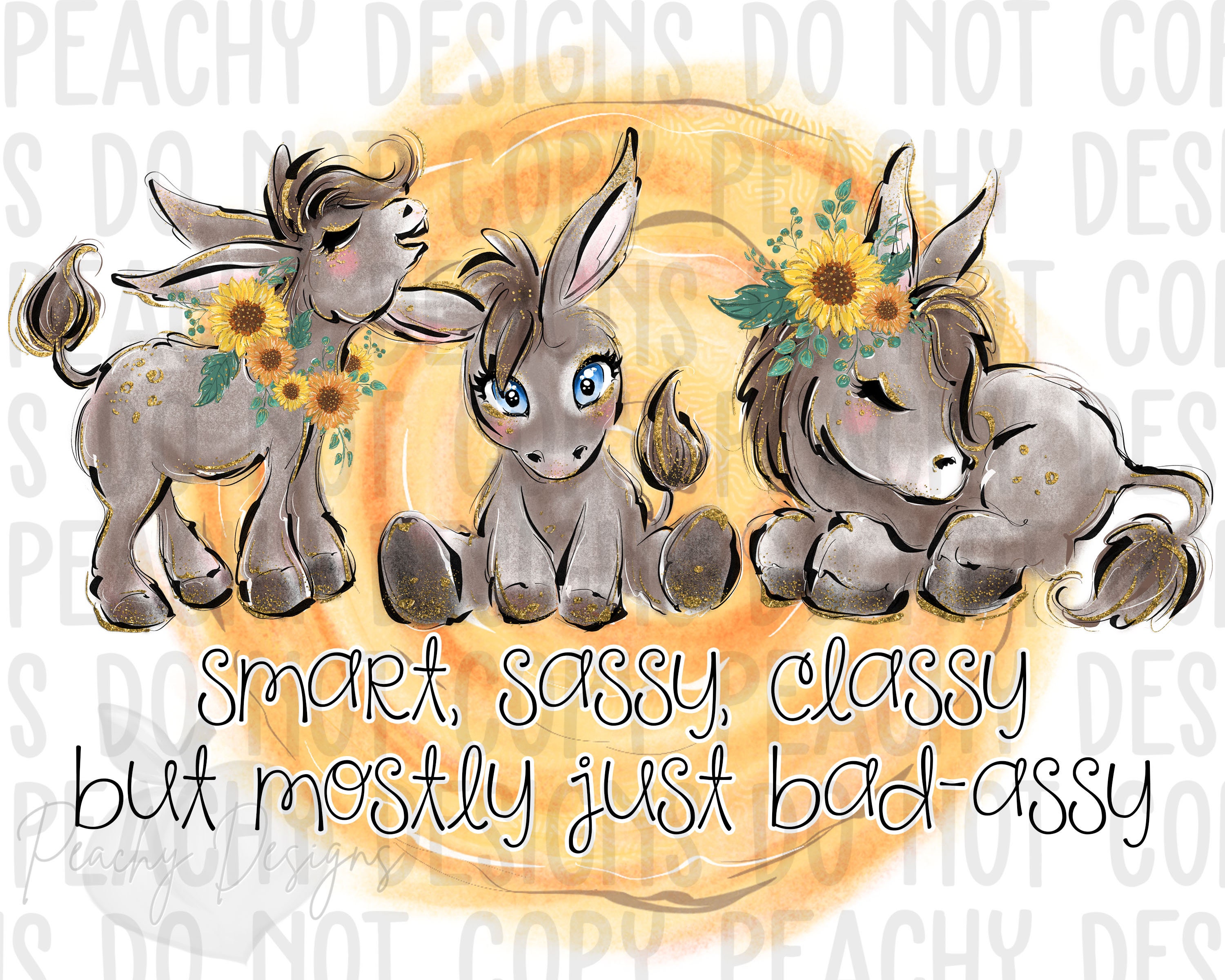 Sweet Sassy Classy Png Donkey Design Mostly Bad Assy - Etsy Canada