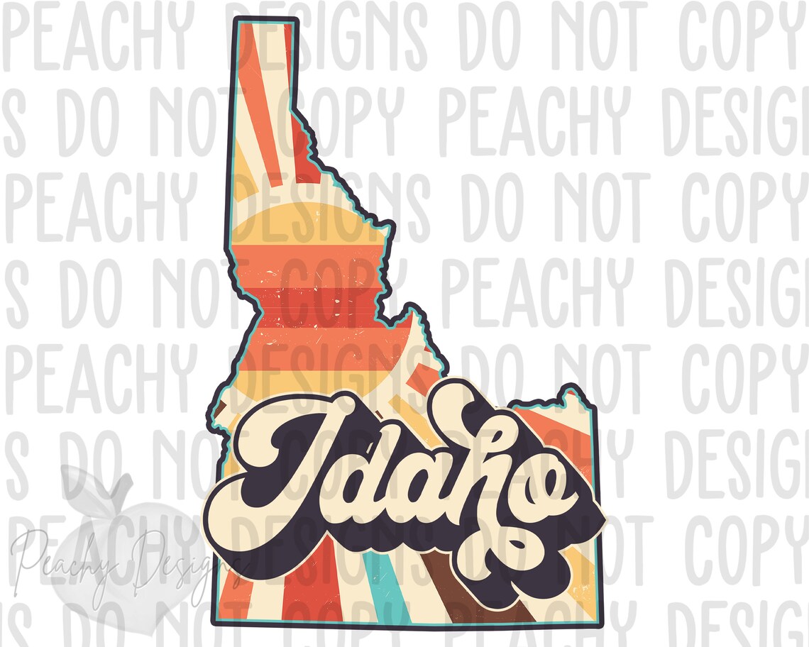 Retro Idaho Png Idaho State Png Idaho Clipart Sublimation - Etsy