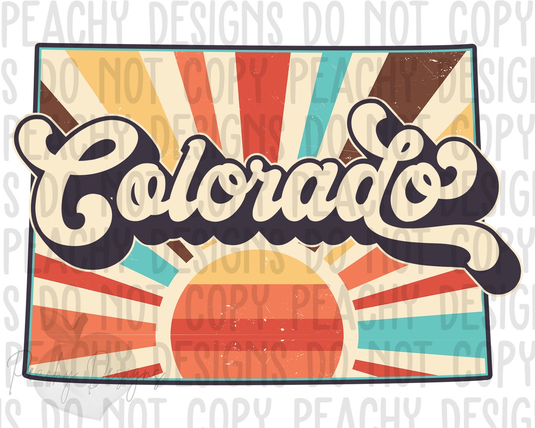 Retro Colorado Png, Colorado State Png, Colorado Clipart, Sublimation ...