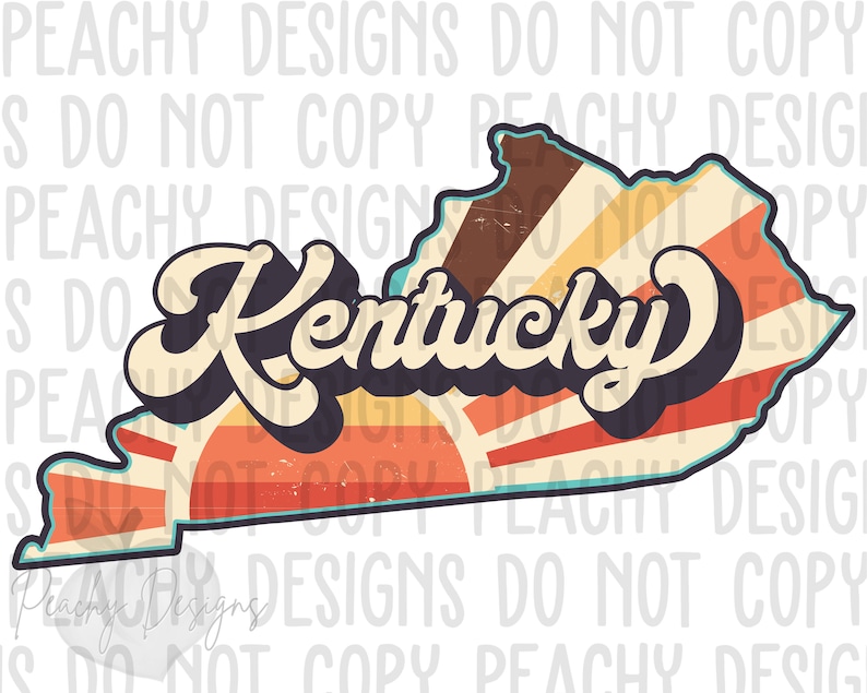 Retro Kentucky Png, Kentucky Png, Kentucky Clipart, Sublimation Designs ...