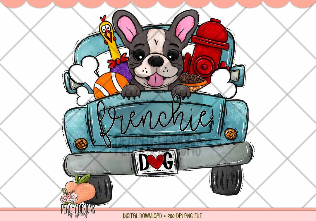 Frenchie Digital PNG, Adorable Dog Illustration for French Bulldog Fans ...