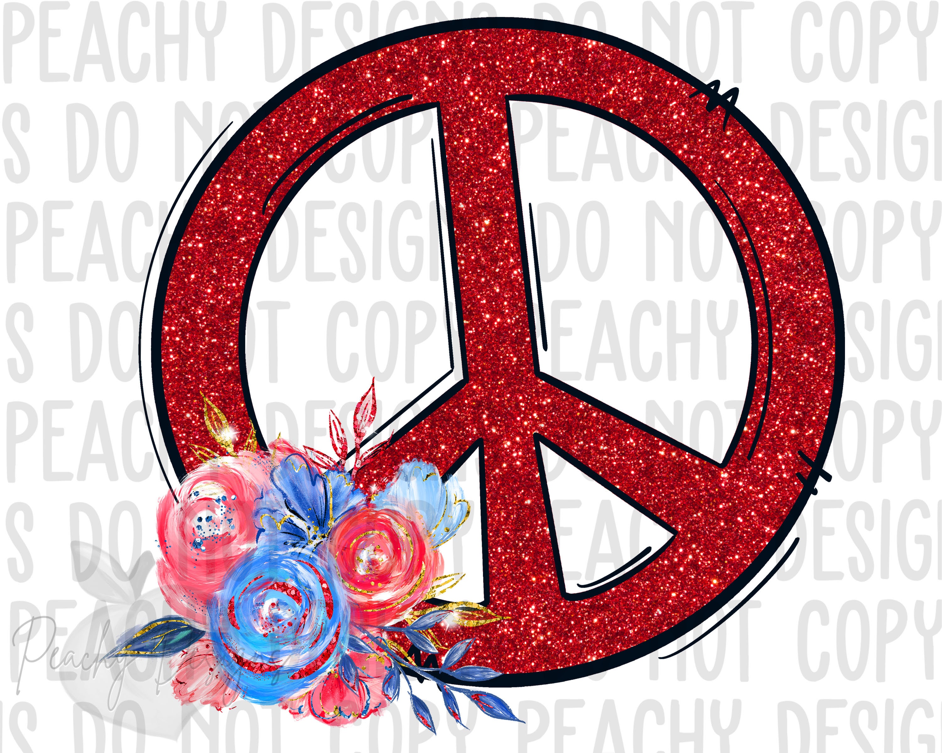 Blue Peace Sign Clipart