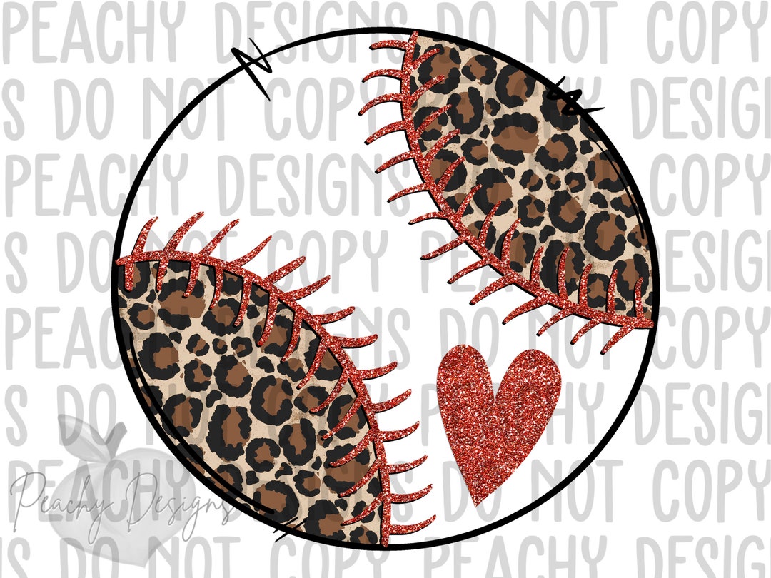 Baseball Sublimation, Leopard Baseball Png, Digital Download, Love ...