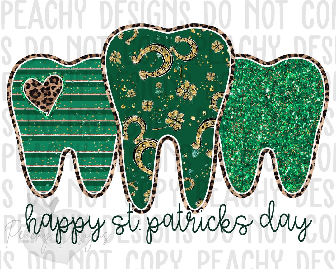 Dentist St Patricks Day Png, St. Patrick's Day Sublimation, Dental Png ...