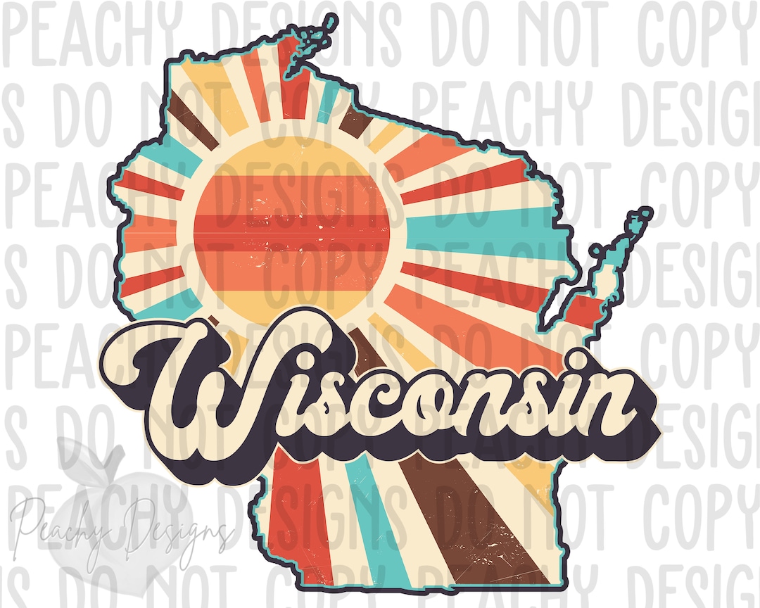Retro Wisconsin Png, Wisconsin State, Wisconsin Clipart, Sublimation ...