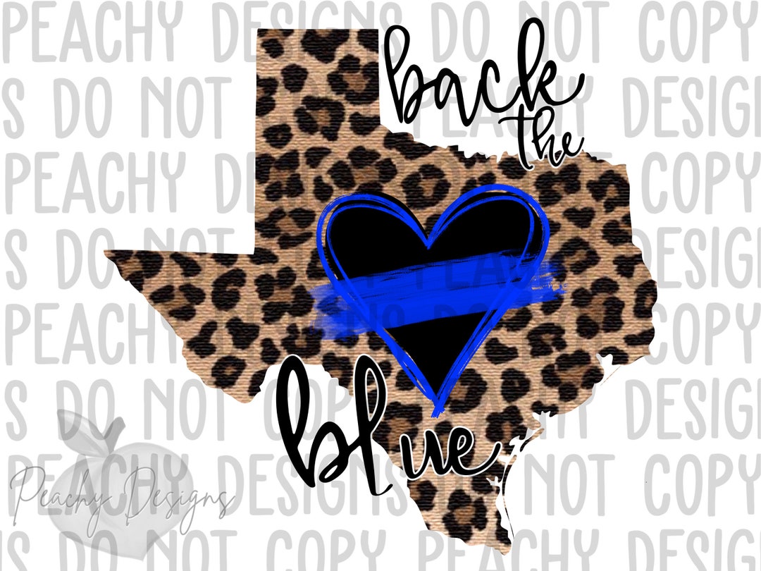 Back the Blue PNG Texas State Digital Download Thin Blue - Etsy