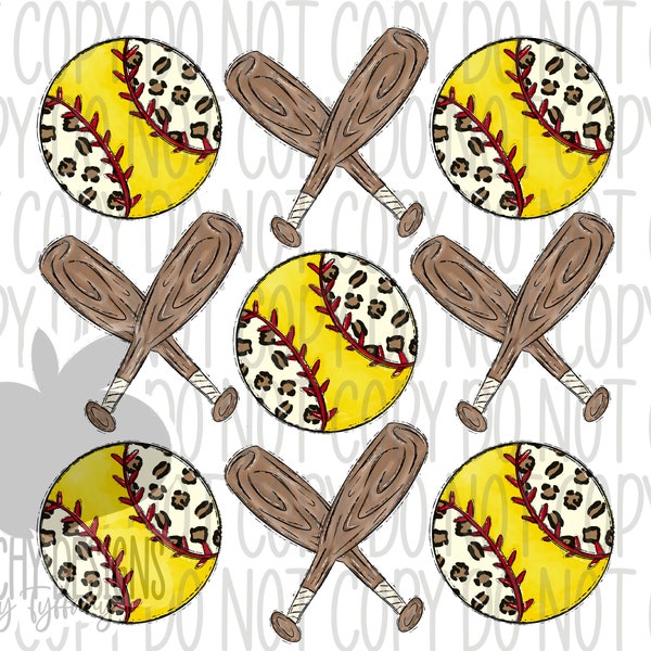 Softball and Bats Png - Etsy