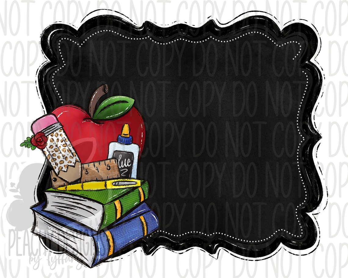 School Teacher Sign PNG, Digital Download, Sublimation Design ...