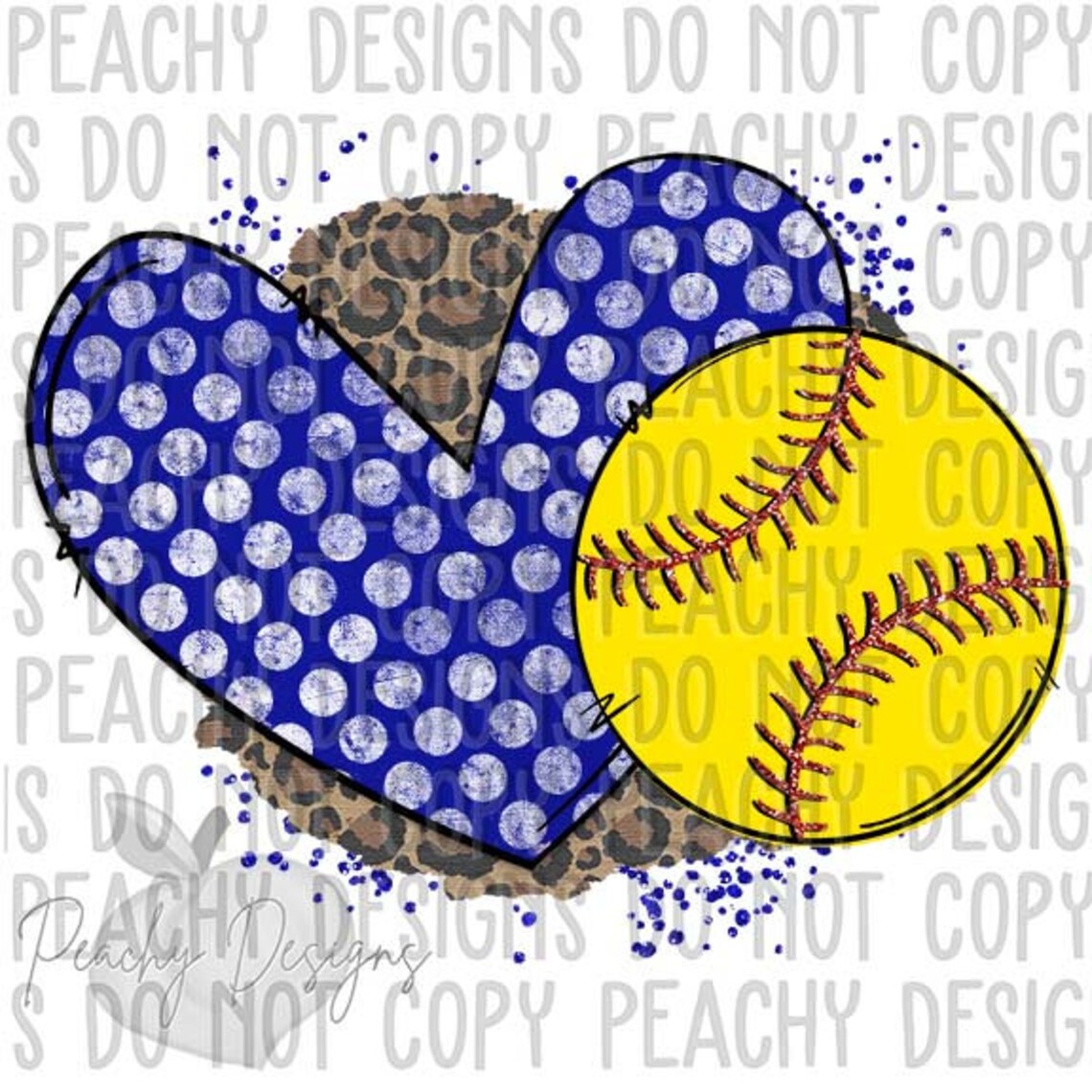 Softball Sublimation Leopard Softball Png Digital Download | Etsy