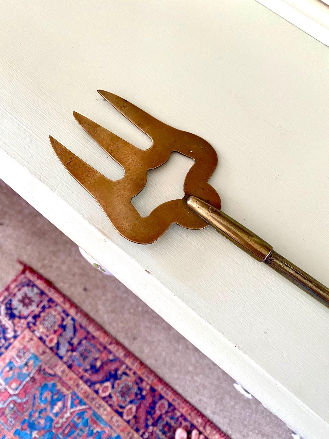 Antique Brass Open Fire Toasting Fork Vintage Brass - Etsy