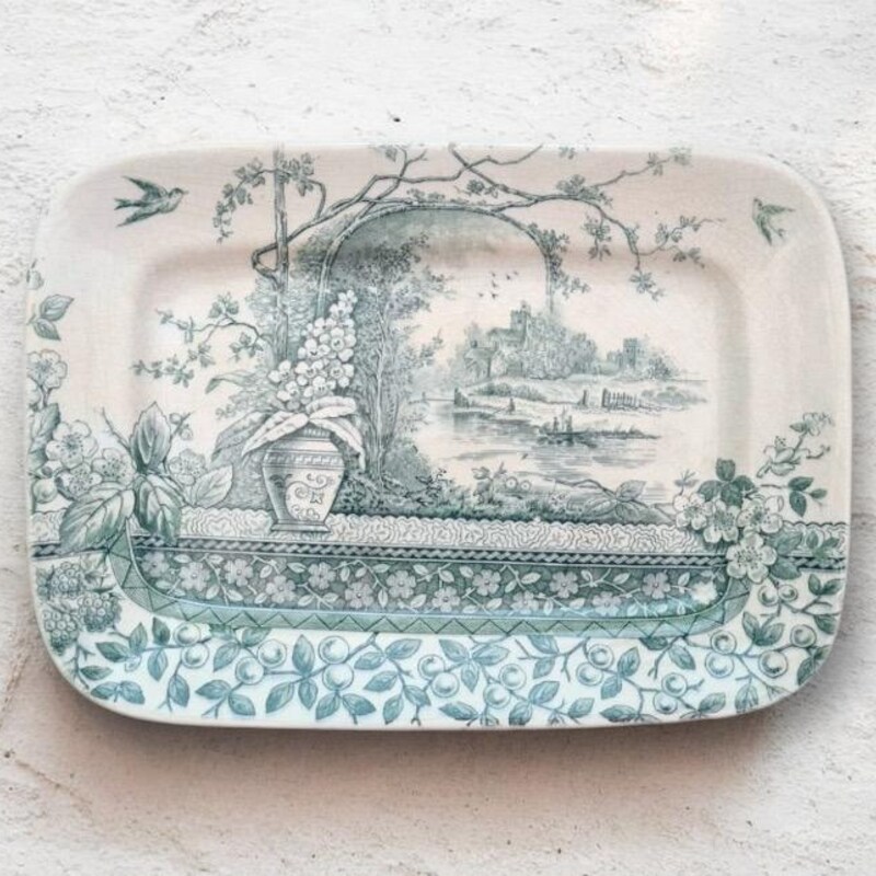Green Transferware - Etsy