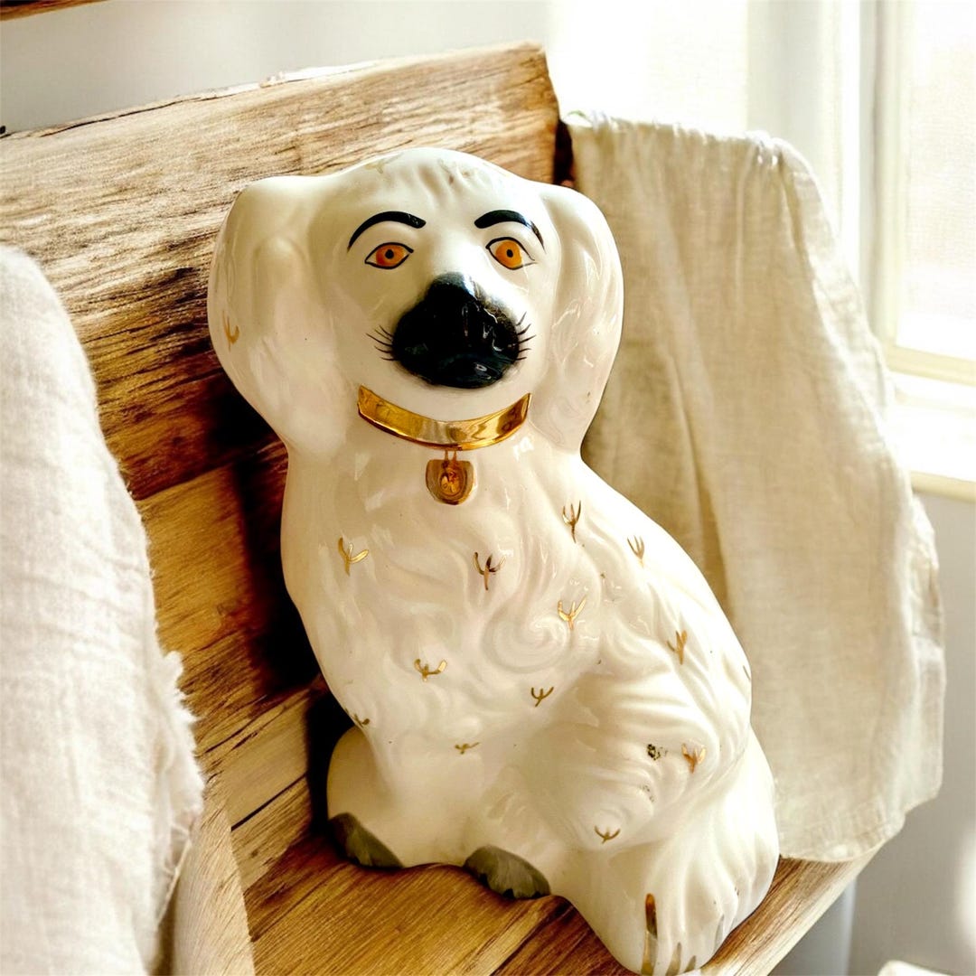Vintage Staffordshire Beswick Porcelain Dog Collectable 1950's Art ...
