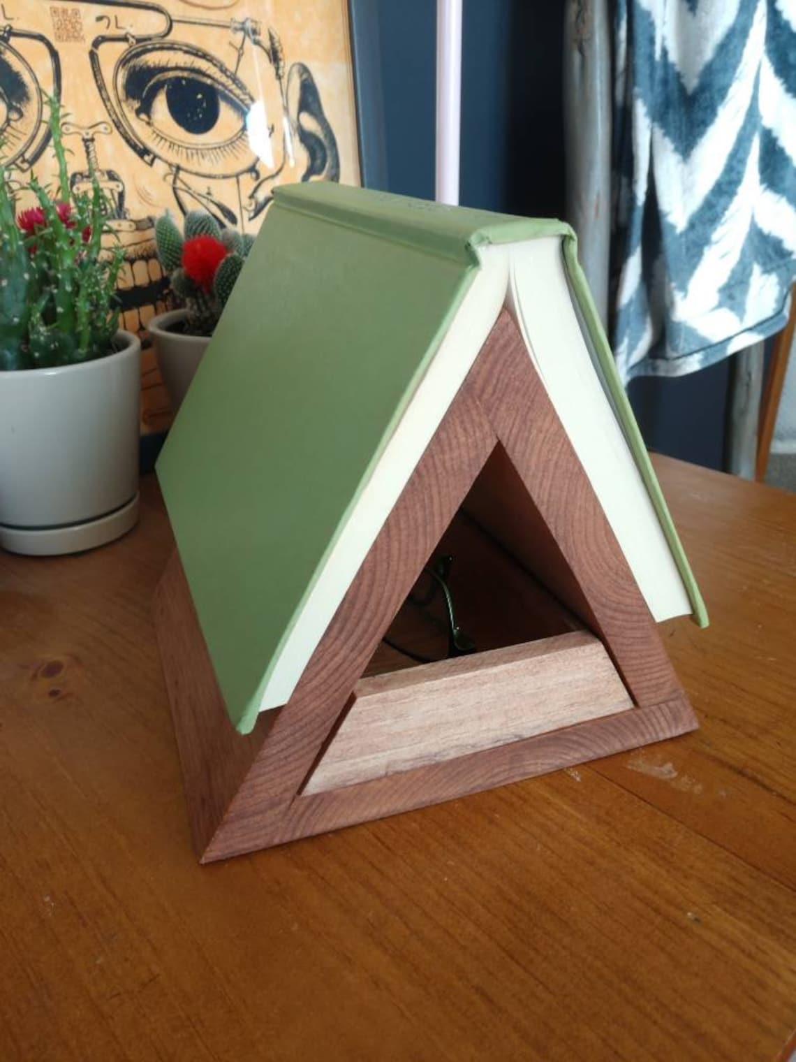 Night Stand Book Holder With Draw Book Holder Triangle Book - Etsy