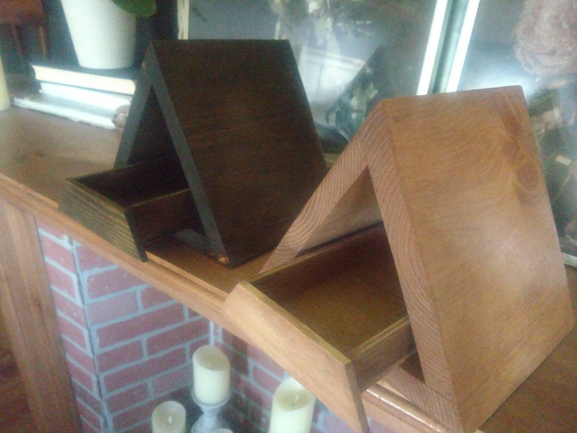 Night Stand Book Holder With Draw Book Holder Triangle Book - Etsy