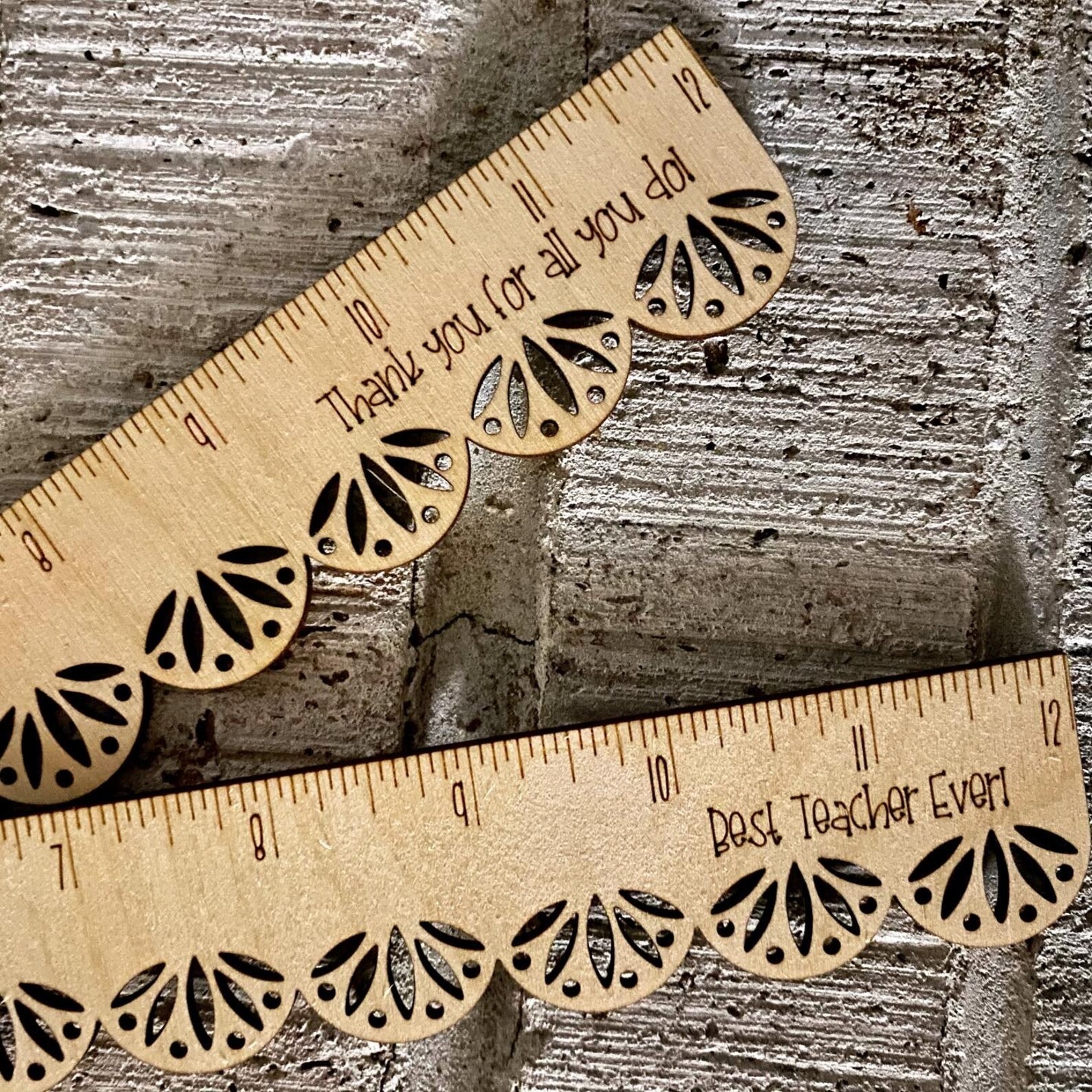Personalized Wood Lace Cut Ruler, Teacher Gifts, Personalized Gift - Etsy