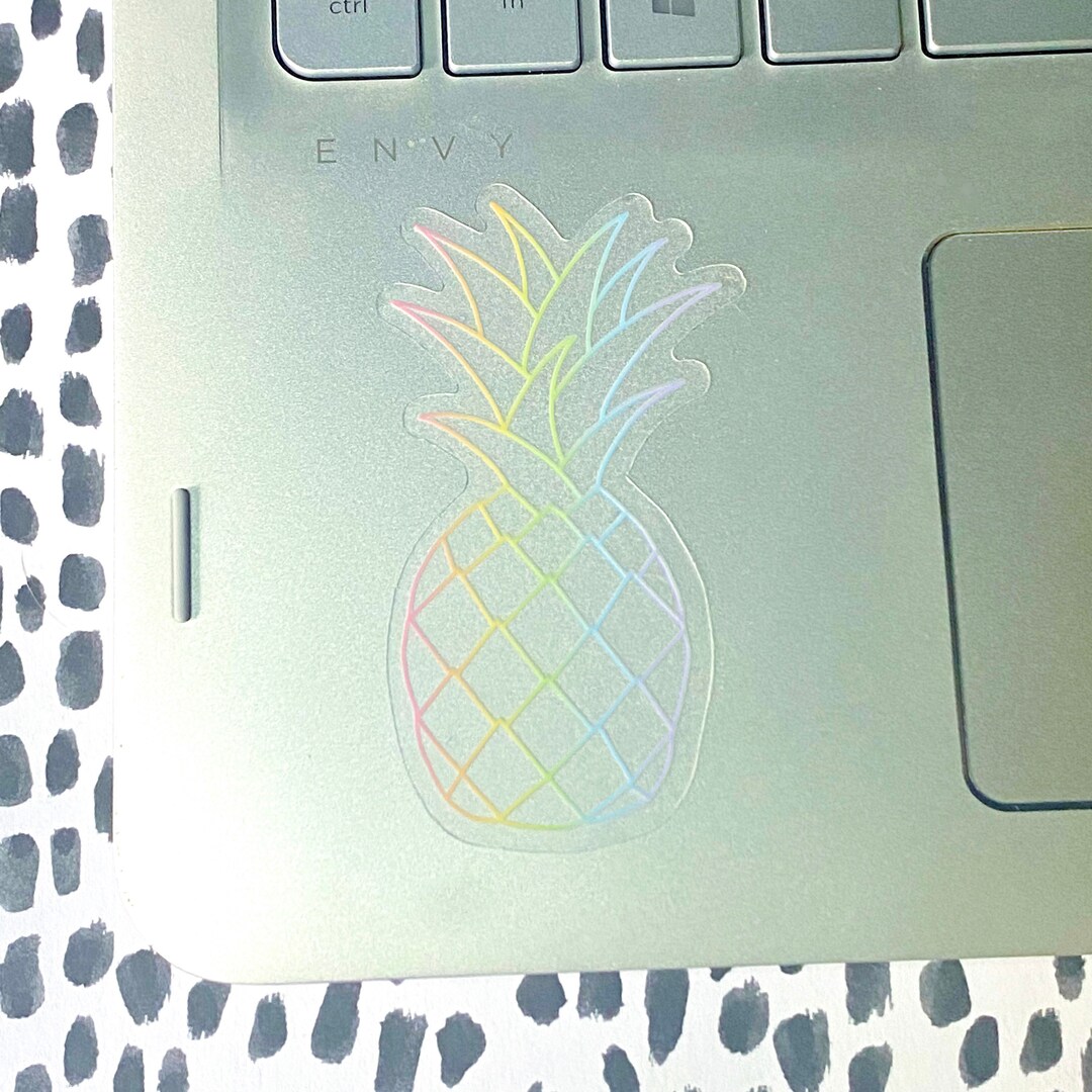 Clear Rainbow Pineapple Sticker - Etsy