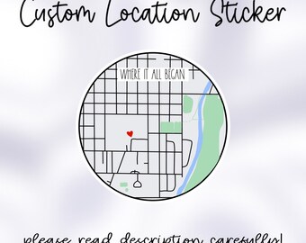 Custom Location Stickers - Etsy