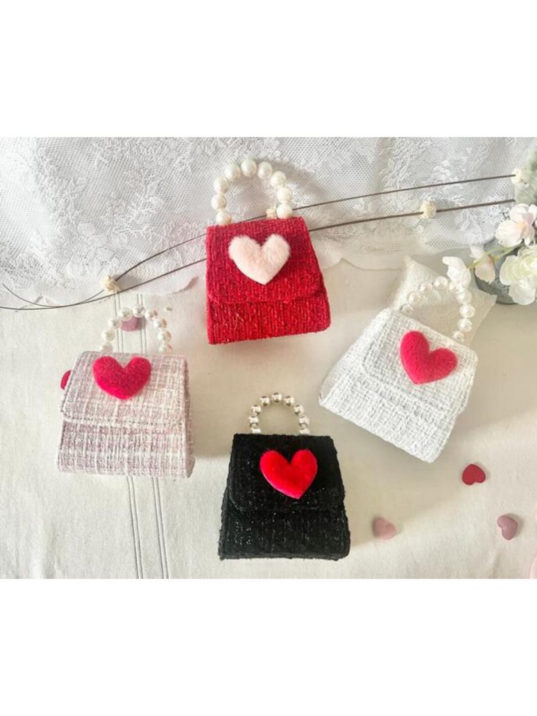 Tweed Furry Heart Patch - Etsy