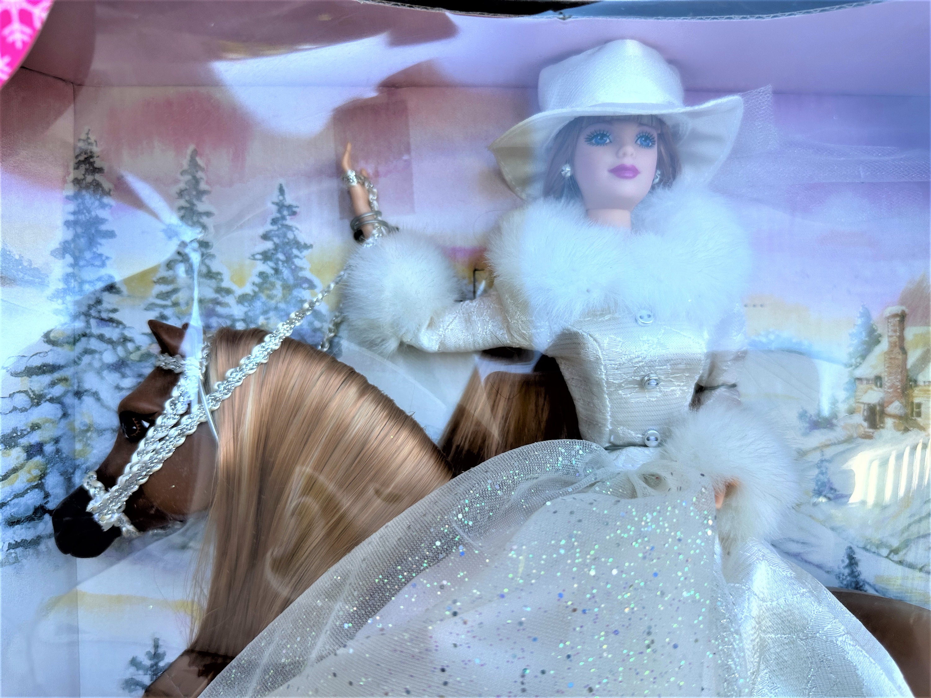 Barbie Winter Ride Gift Set, in Elegant Outfit on Gorgeous Horse ...