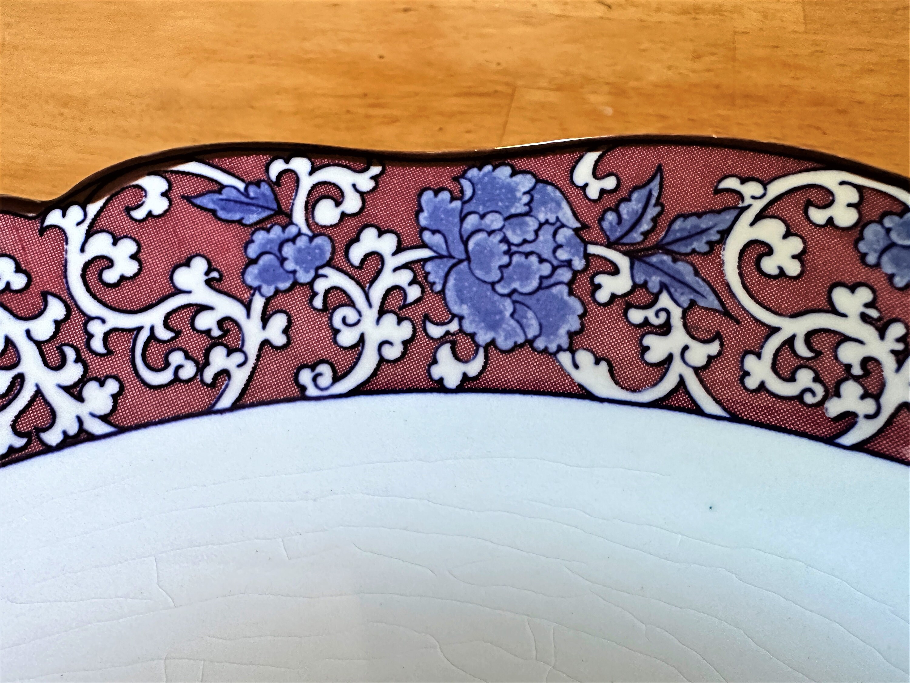 Large Japanese Platter,15",imari Style,vintage Rickshaw & Floral ...