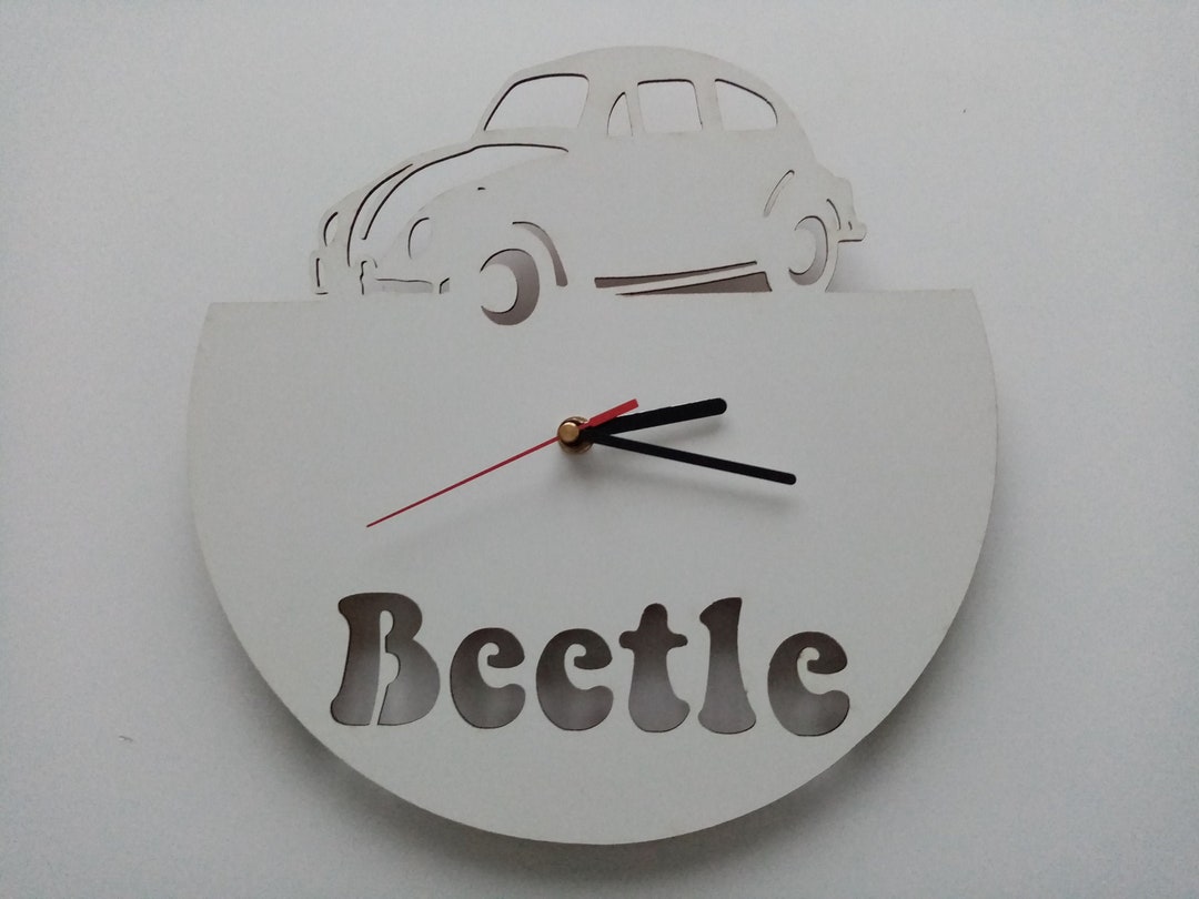 Wooden Wall Clock MDF BEETLE VW Beetle - Etsy