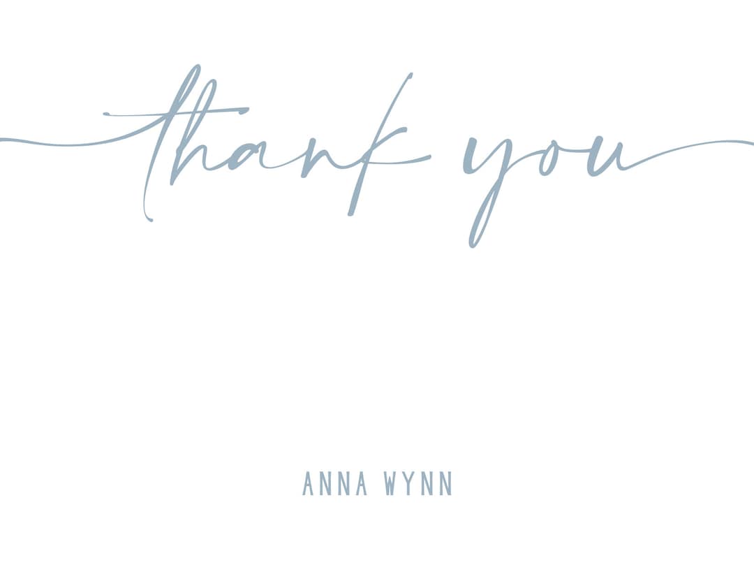 Thank You Notes Custom Personalized Pack of 25 Cards W/ Envelope - Etsy