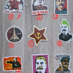 Vintage Soviet Union and Stalin Stickers Retro USSR Vinyl Decals ...