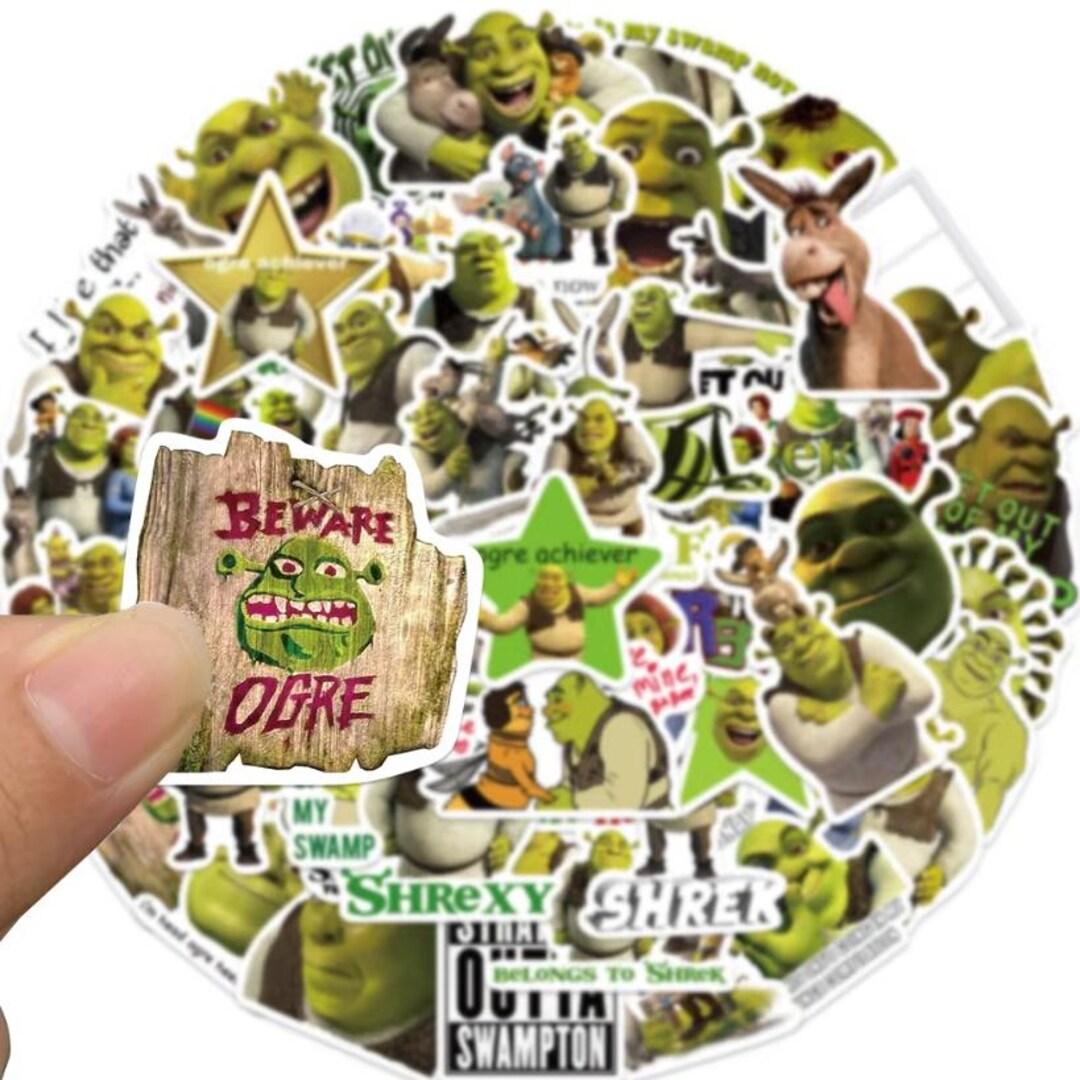 Shrek Stickers Set – Funny, Cute Shrek Sticker, Perfect for Laptops ...