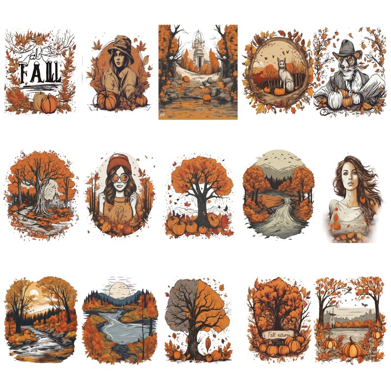 Halloween Bundle Halloween PNG Bundle Fall PNG Bundle - Etsy