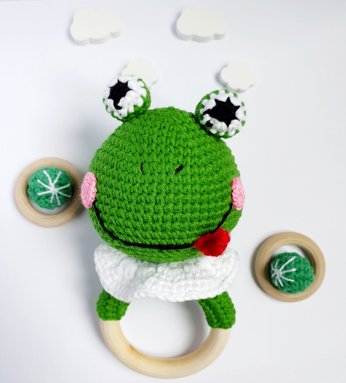 Frog Amigurumi Baby Rattle PDF Pattern in English-step by Step-include ...