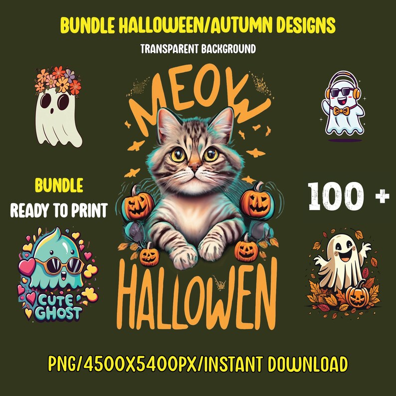 Halloween Bundle Halloween PNG Bundle Fall PNG Bundle - Etsy