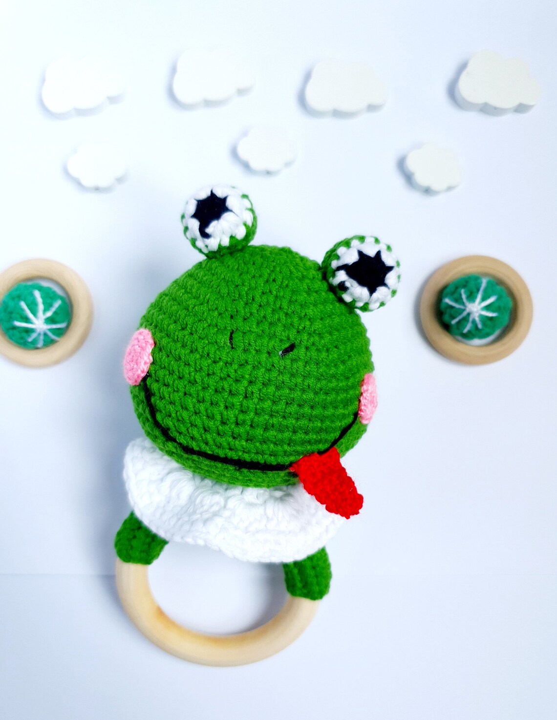 Frog Amigurumi Baby Rattle PDF Pattern in English-step by Step-include ...