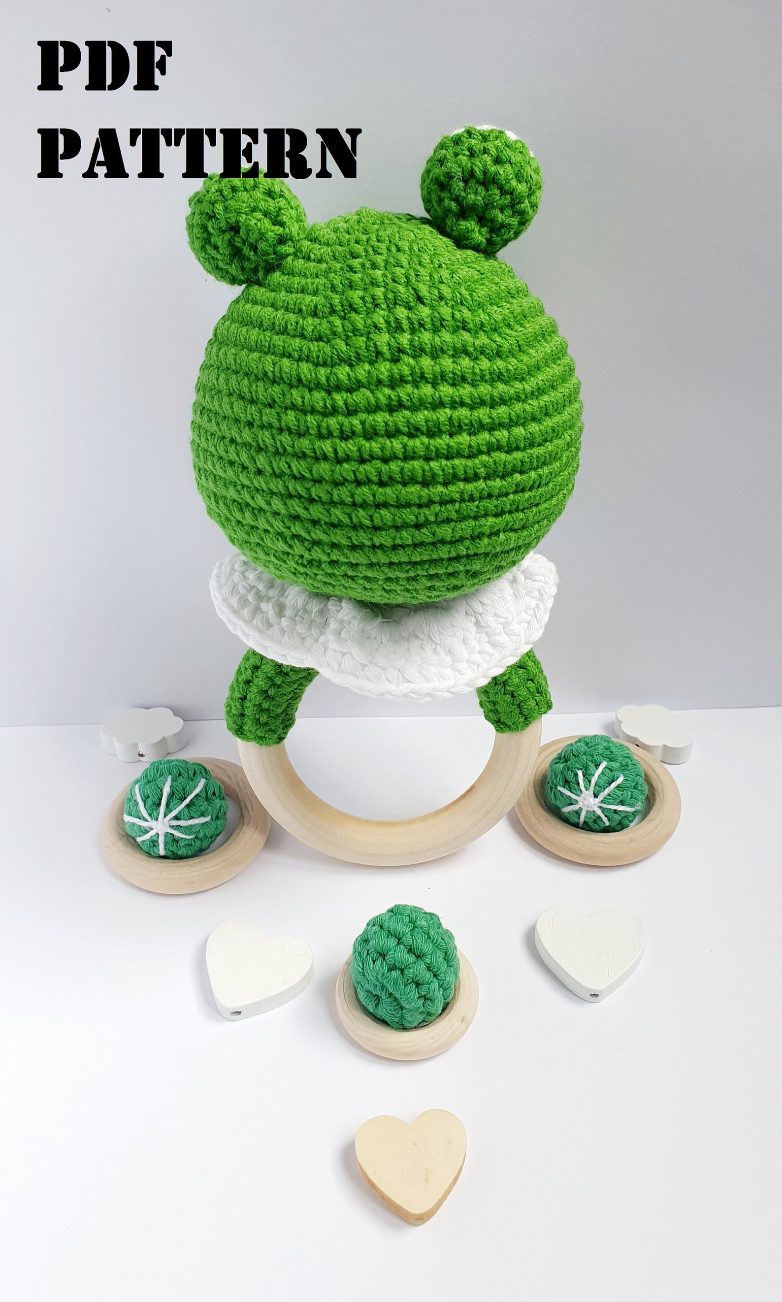 Frog Amigurumi Baby Rattle PDF Pattern in English-step by Step-include ...