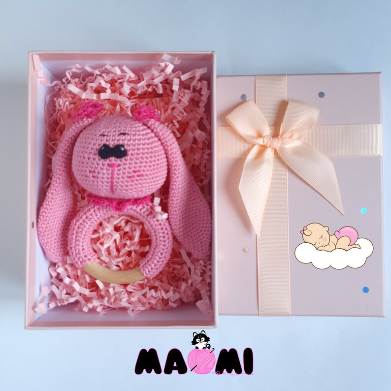 Crochet Pattern: Bunny Rattle, Rabbit Baby Rattle, Woodland Animal Toy ...