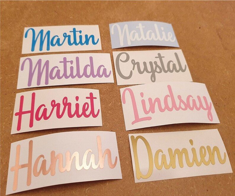 Personalized Name Text Logo Vinyl Decal Fancy Script - Etsy