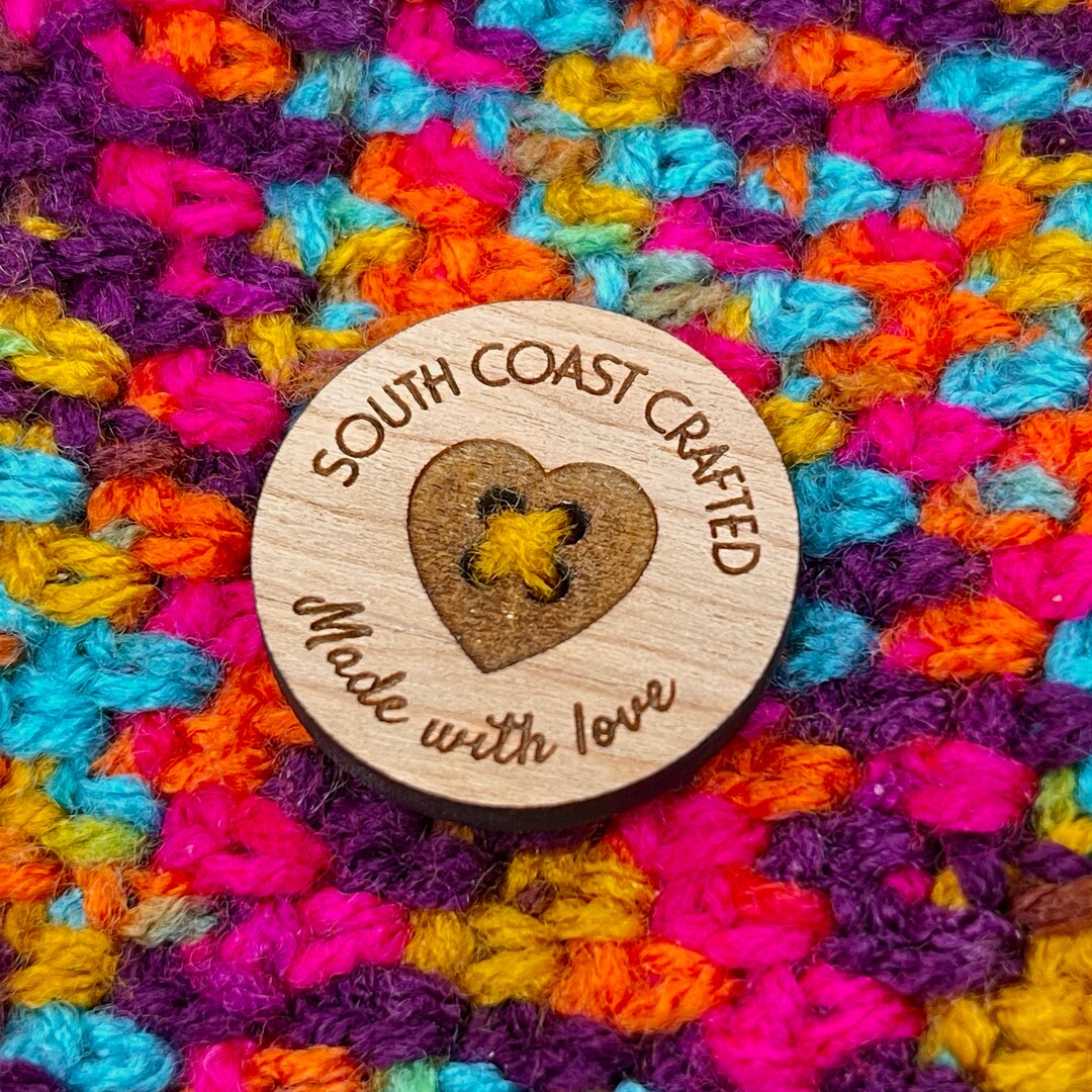 Custom Buttons for Handmade Crafts Knit Crochet Personalised Larger ...