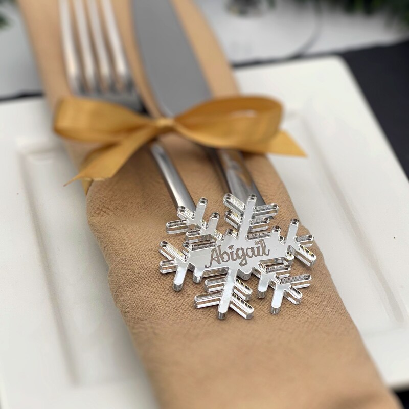 Snowflake Place Card - Etsy