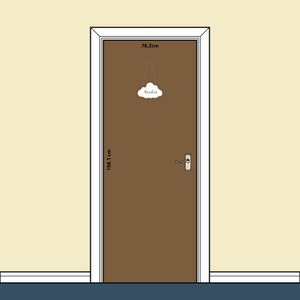 Kid’s Name Custom Bedroom Door Sign, Personalised Hanging Plaque ...