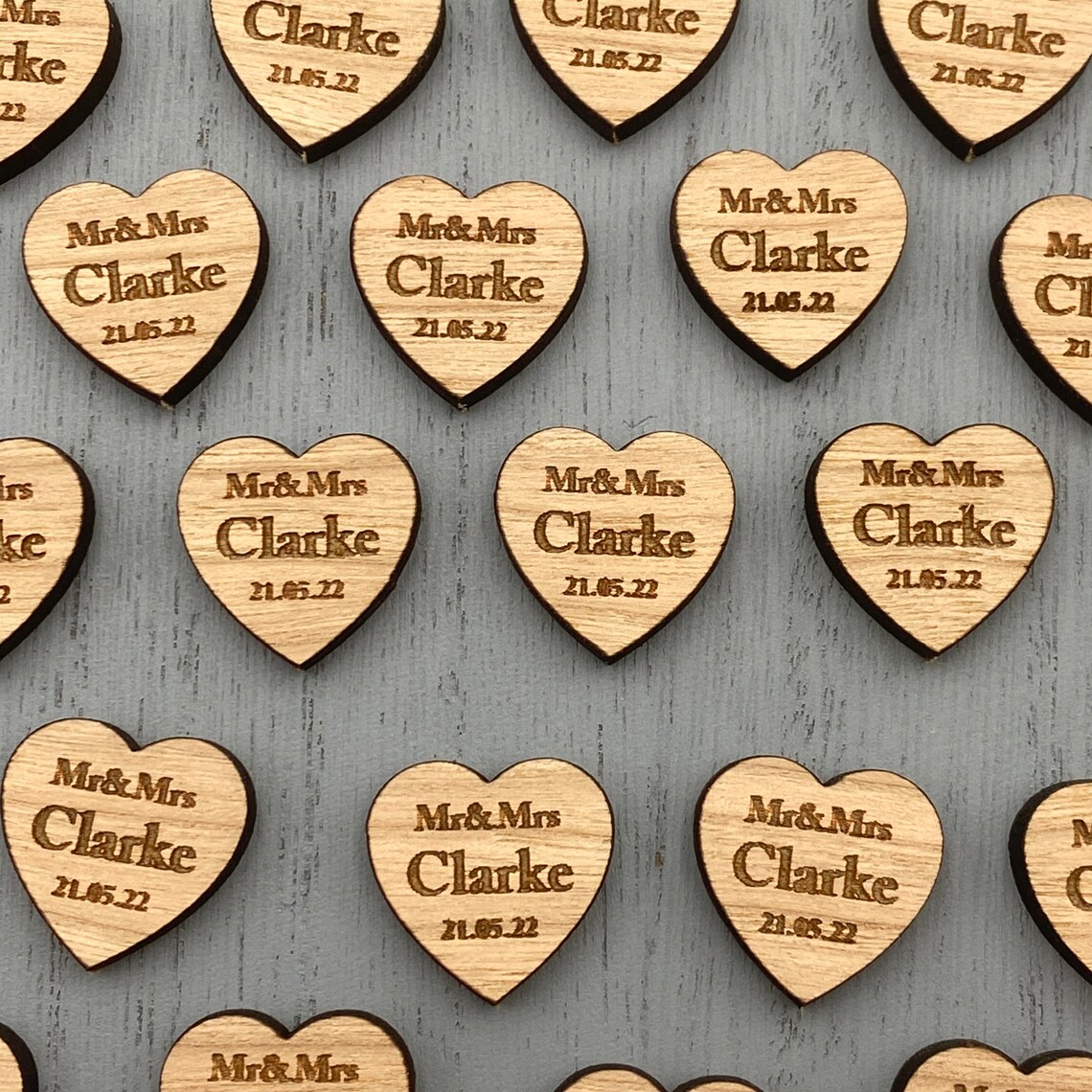 Wooden Love Heart Table Decorations Personalised Wedding | Etsy UK