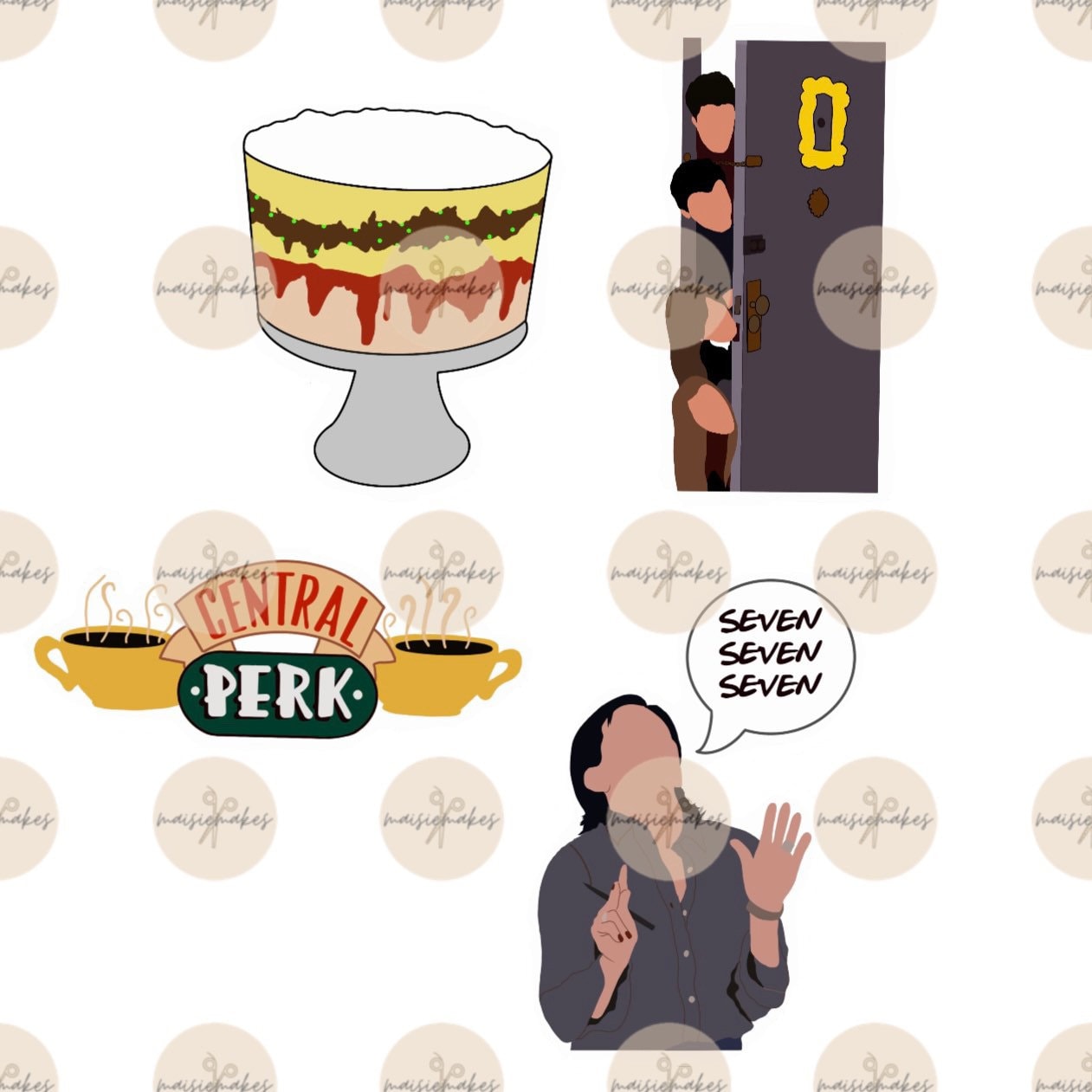 Friends Sticker Pack/friends TV Show Vinyl Sticker Bundle - Etsy UK