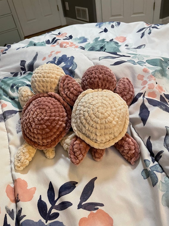 Medium Pink and Pale Stuffed Sea Turtles - Etsy
