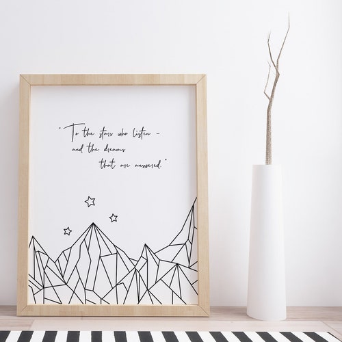 ACOMAF SJM Book Quote Printable Wall Art Poster Stars Who - Etsy