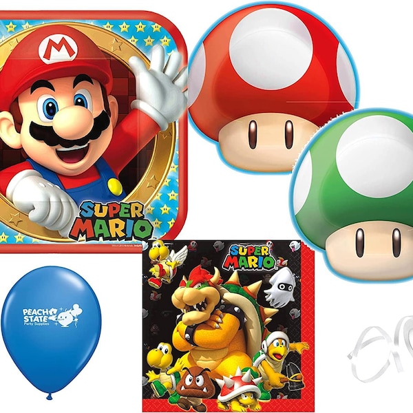 Mario Paper Plates - Etsy