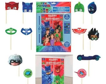 PJ Masks Wall Poster Decorating Kit W/photo Props - Etsy