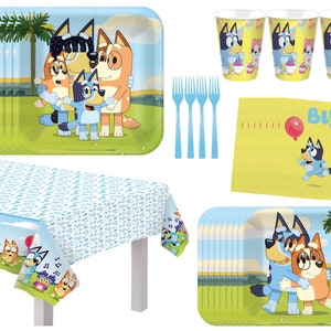 Bluey Birthday Party Supplies: Tableware and Decorations - Etsy