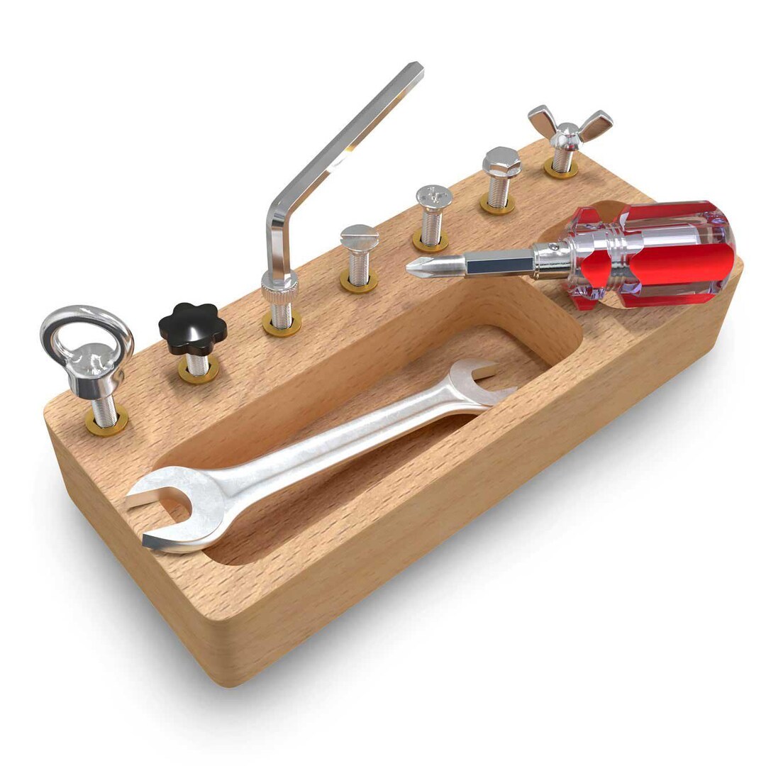 Montessori Screw Driver Board - Educational Toy for Toddler Basic ...