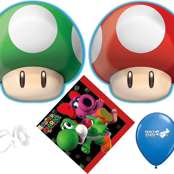 Mario Paper Plates - Etsy