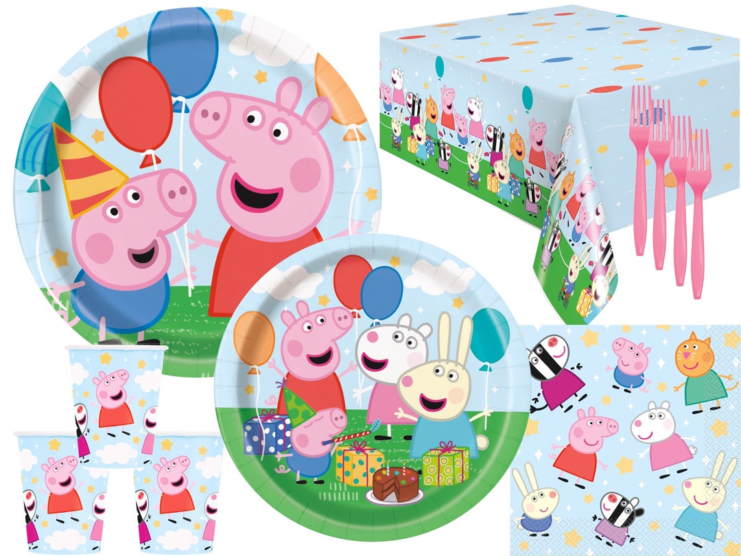 Peppa Pig Birthday Party Supplies Bundle Peppa Pig Plates Peppa Pig ...