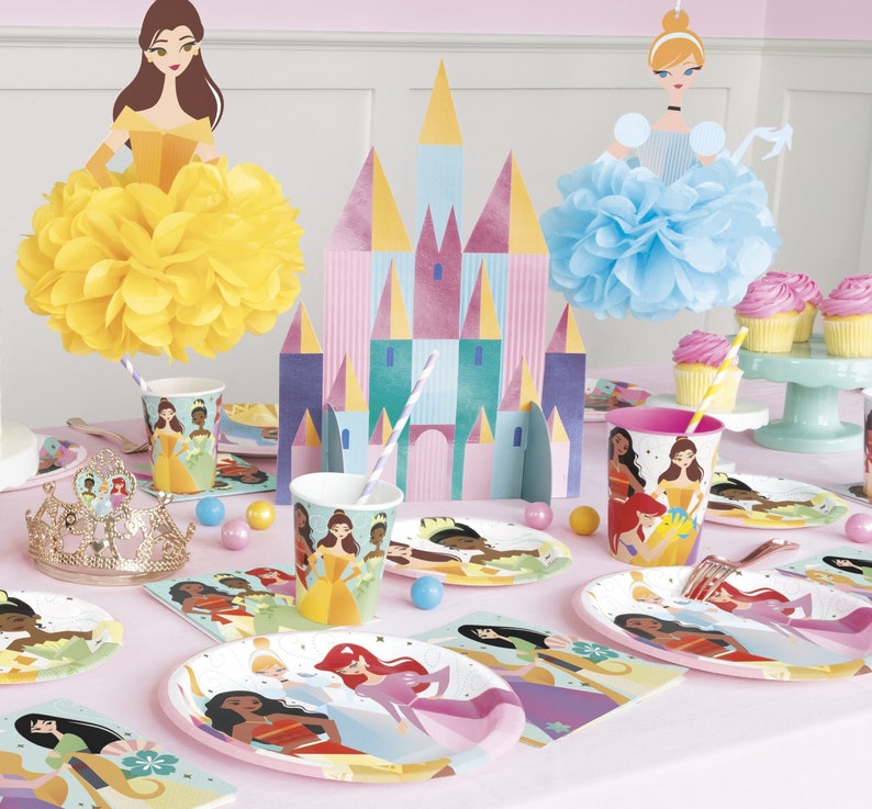 Modern Disney Princess Birthday Party Supplies Disney - Etsy