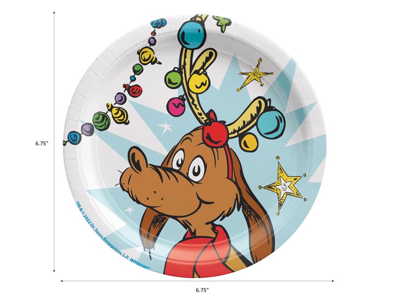 Dr. Seuss the Grinch Christmas Party Supplies Grinch Plates - Etsy